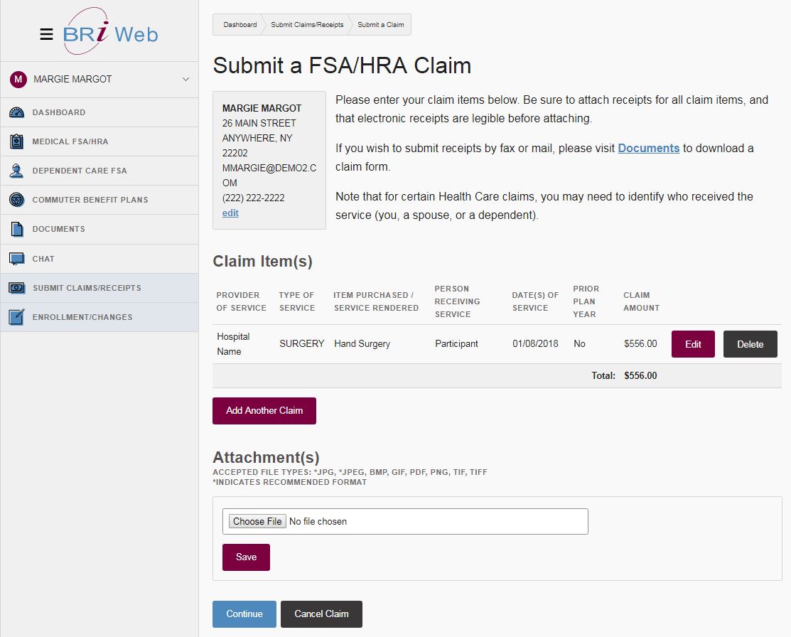 Submitting Claims - Walk Through | BRI | Benefit Resource