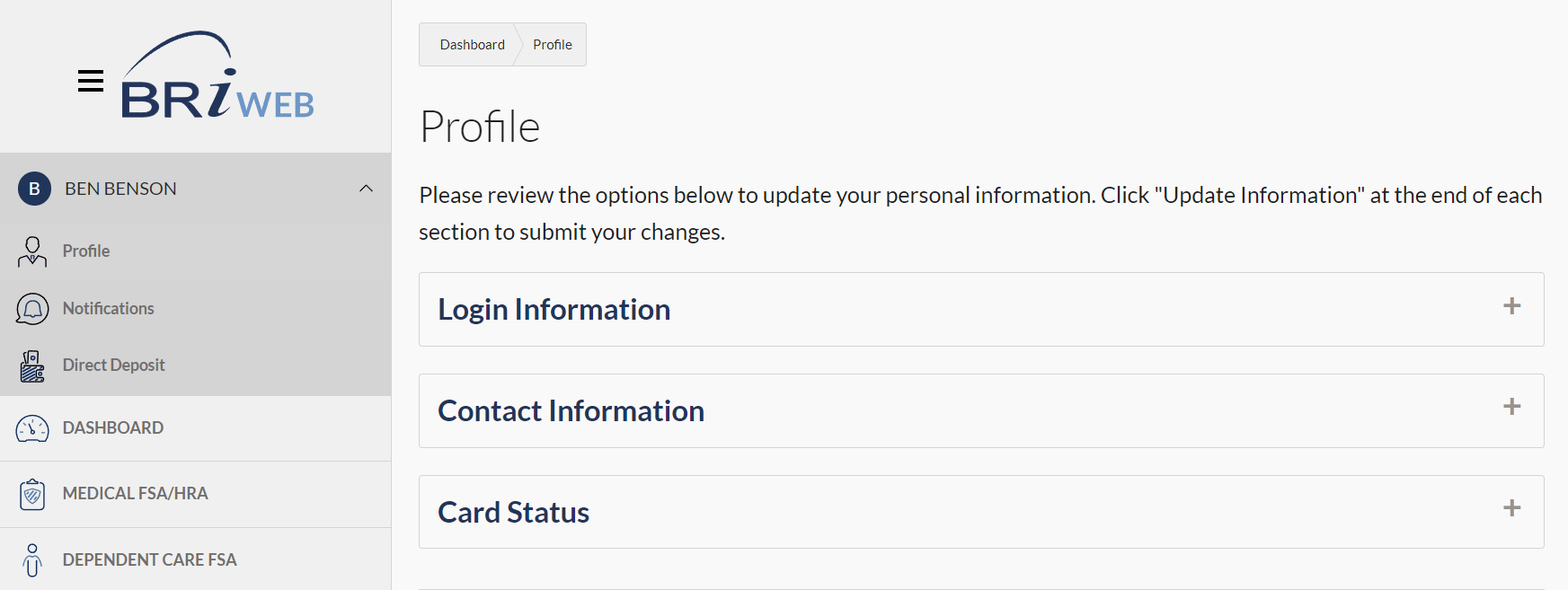 BRIWEB Participant Portal | BRI | Benefit Resource