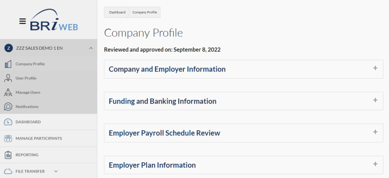 BRIWEB Management Portal | BRI | Benefit Resource