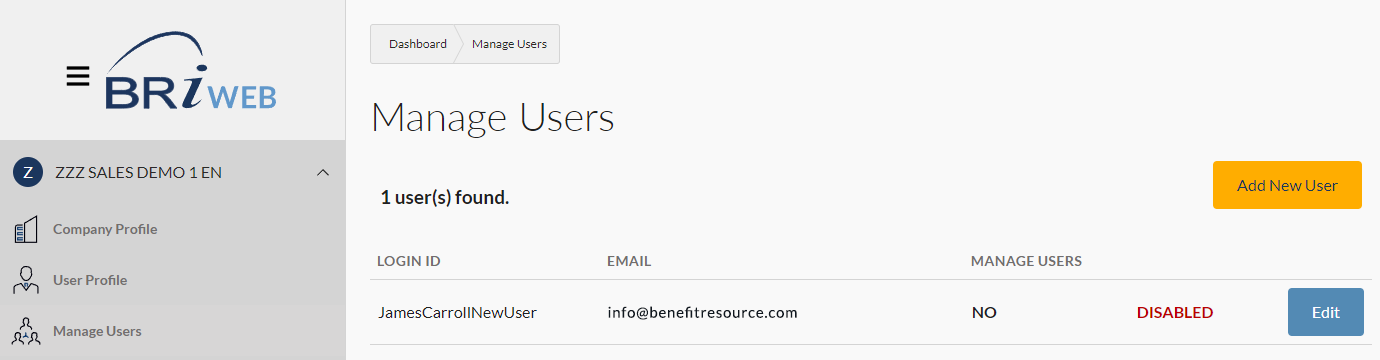 BRIWEB Management Portal | BRI | Benefit Resource