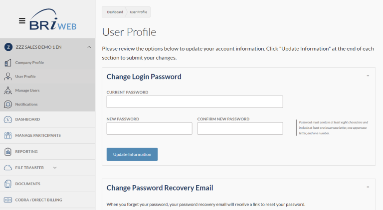BRIWEB Management Portal | BRI | Benefit Resource